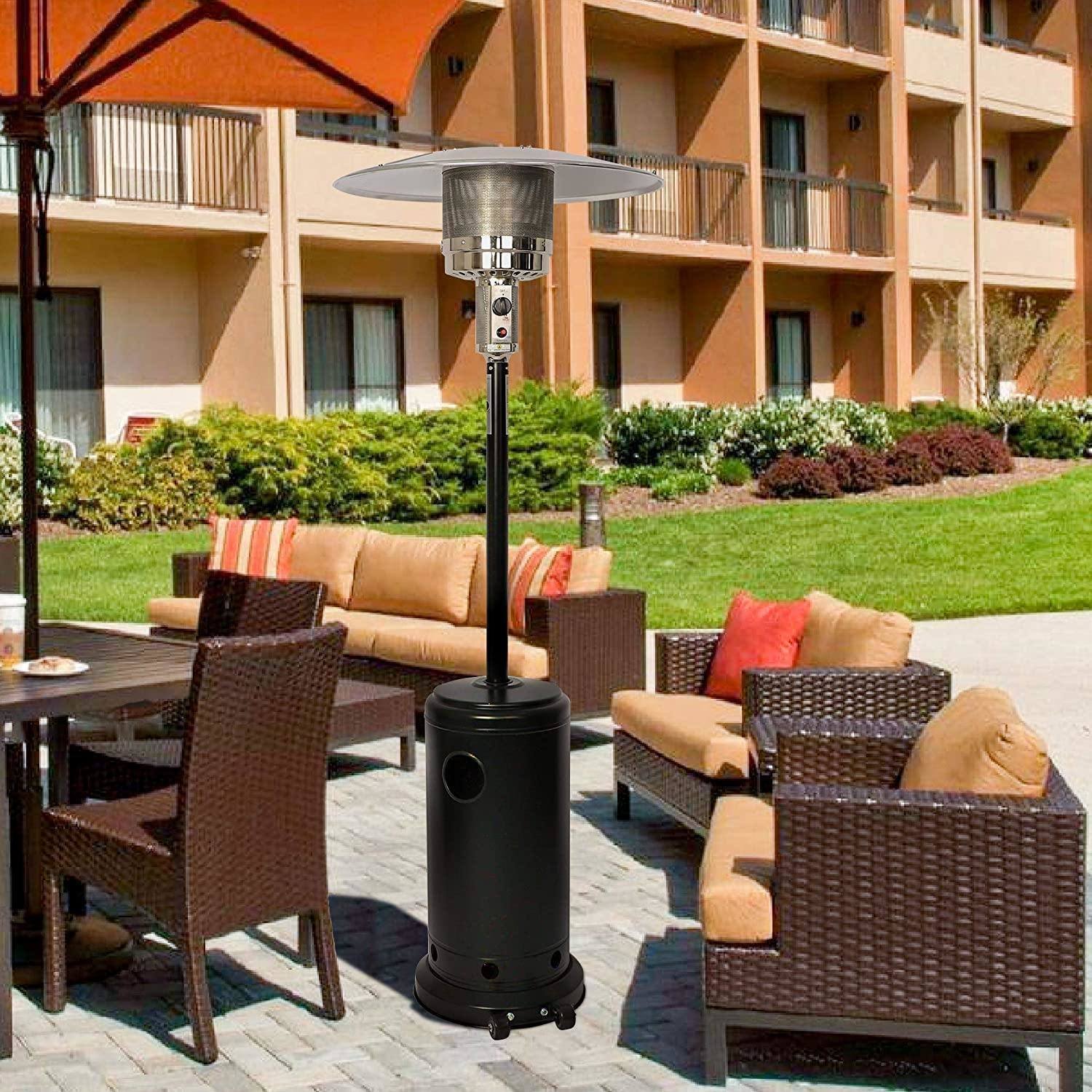 Bosonshop Outdoor Propane Heater Portable Patio Heater With Wheels